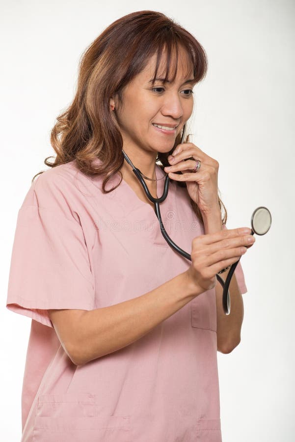 Asian medical professional stock image. Image of scrubs - 36243833