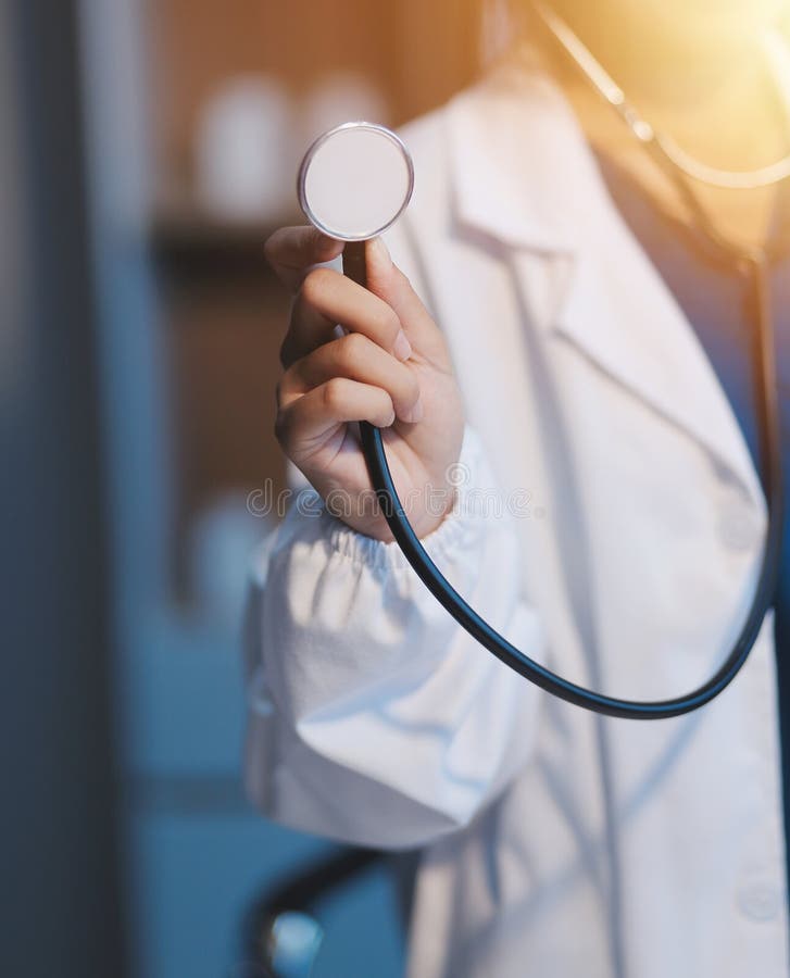 Asian Medical Student with Stethoscope in Hand Stock Photo - Image of ...