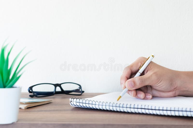 Asian Men Working at Their Desks with Notebooks Taking Notes Accepting ...