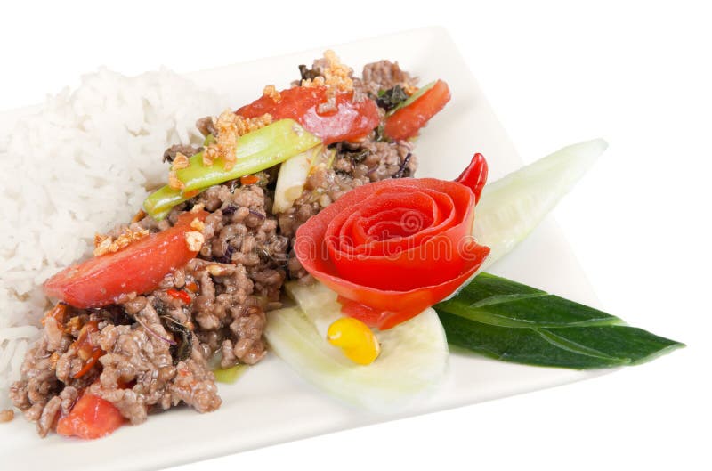 Asian minced meat stock photo. Image of vegetables, pork - 17648516