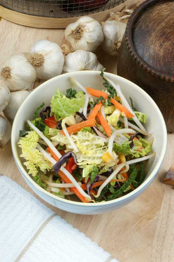 Asian Mixed Vegetable in a Bowl Stock Photo - Image of cooking, healthy ...