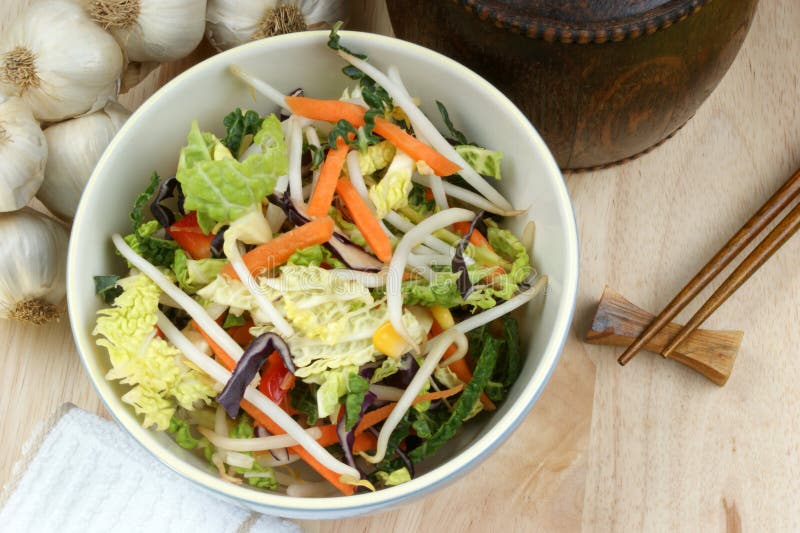 Asian Mixed Vegetable in a Bowl Stock Image - Image of tasting ...