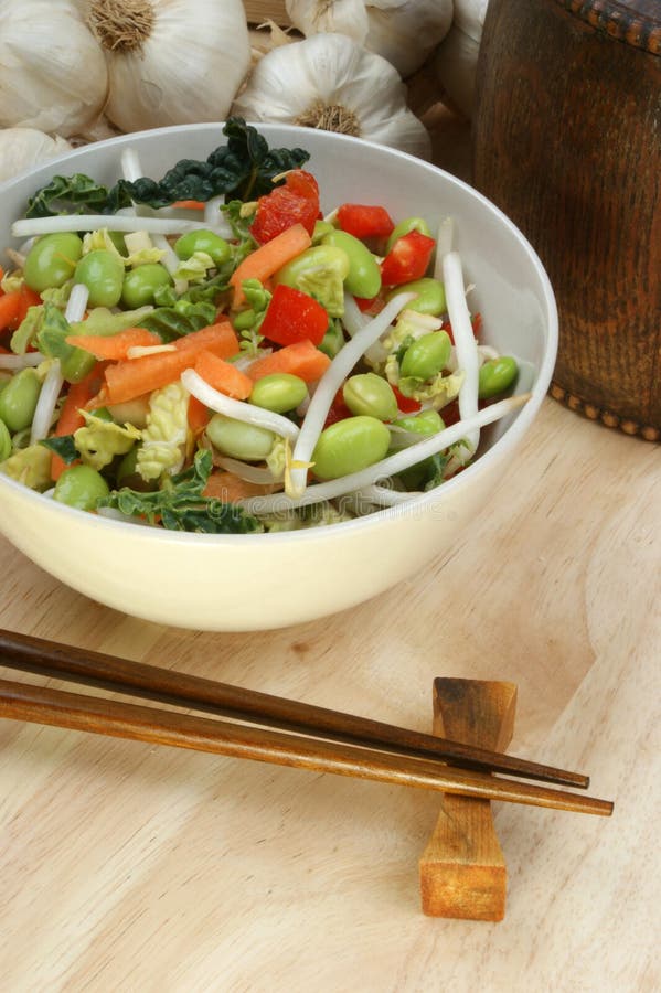 Asian Mixed Vegetable in a Bowl Stock Image - Image of cuisine ...