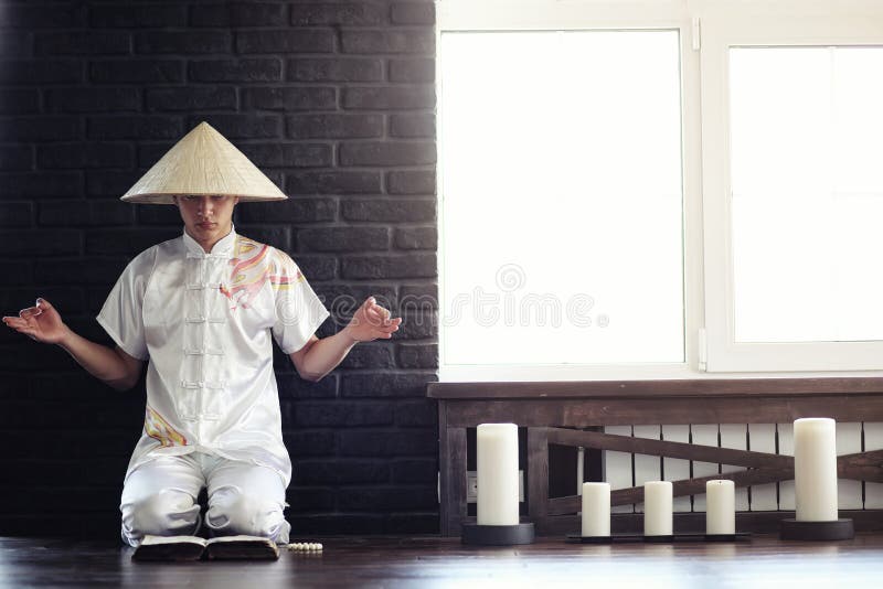 Asian Monk Reading an Old Book Stock Photo - Image of oriental, monk ...