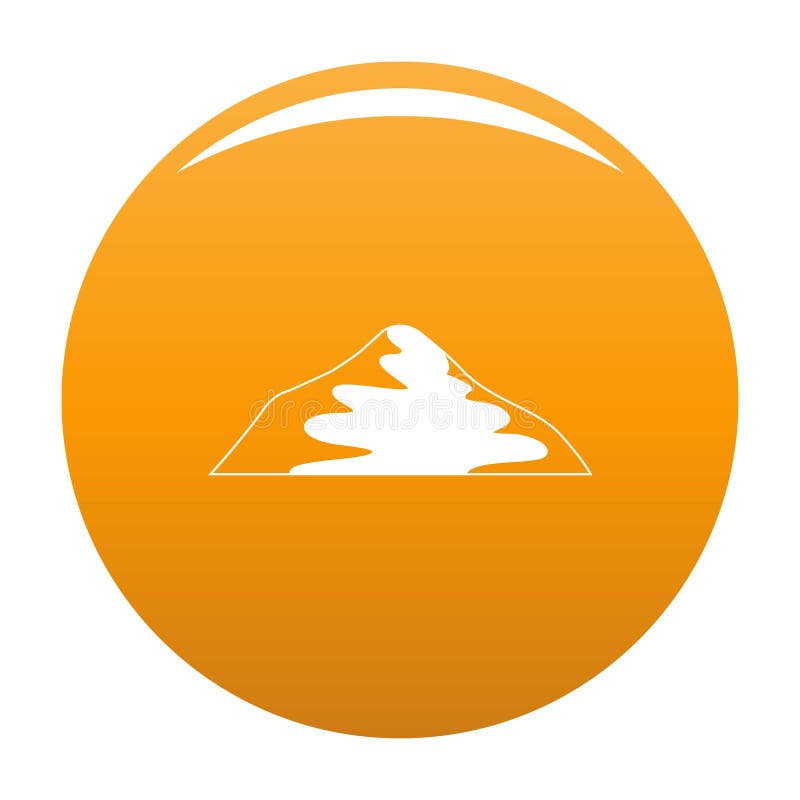 Asian Mountain Icon Vector Orange Stock Vector - Illustration of icon ...
