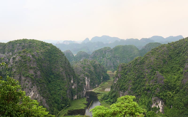 Asian Mountains and Valley with River Mountains Stock Photo - Image of ...