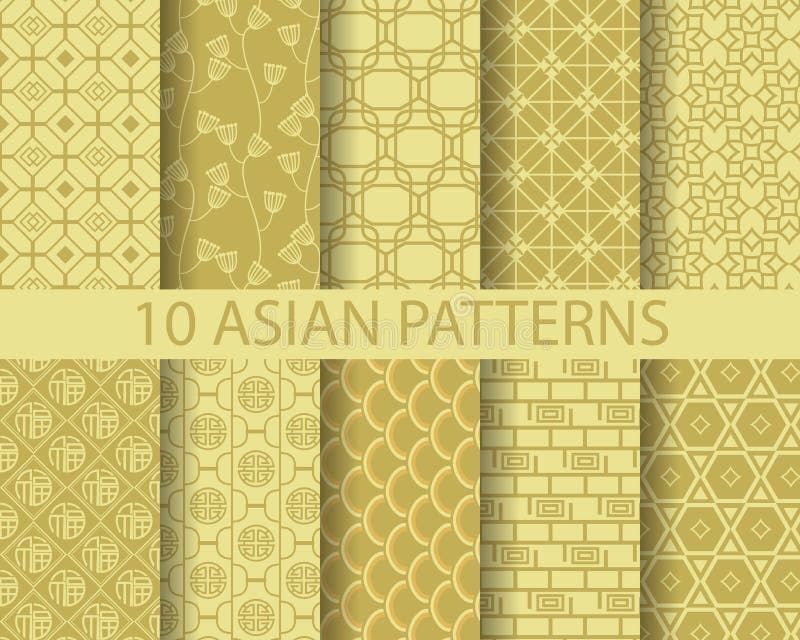 Asian patterns stock vector. Illustration of abstract - 53177627