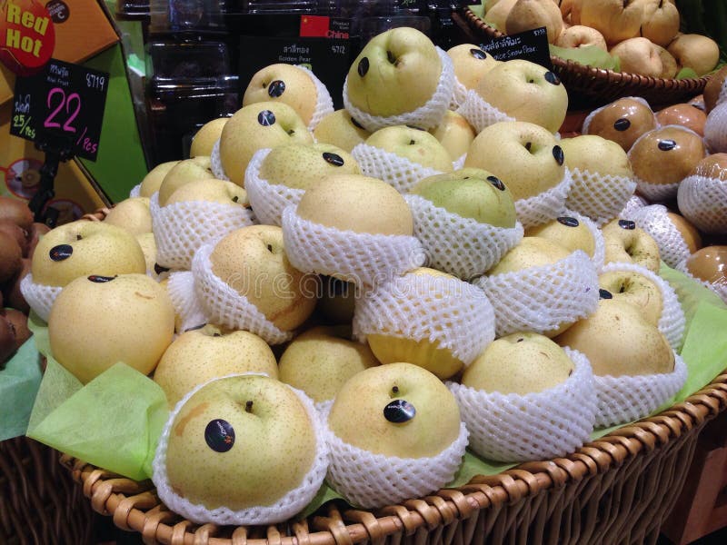 Asian pear editorial photography. Image of pear, supermarket - 49356027
