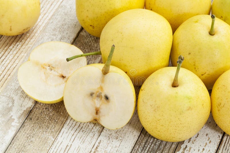 Asian pears stock photo. Image of yellow, ripe, cross - 27075528