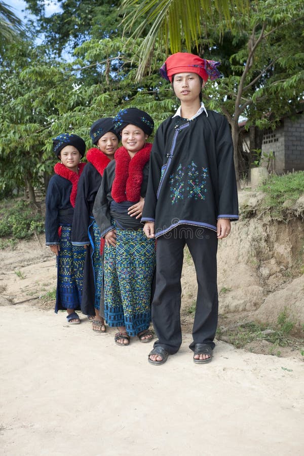 Asian People Laos, Ethnic Group Yao Stock Image - Image of tribe ...
