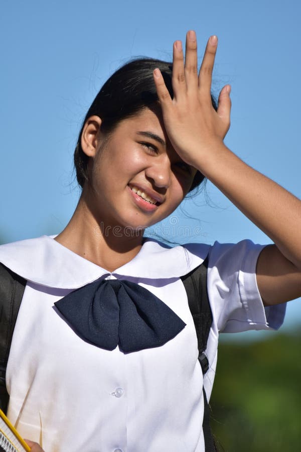 A Diverse School Girl Memory Problems Stock Photo - Image of trouble ...