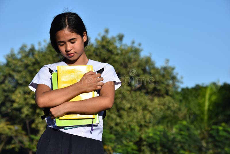 A Female Student and Sadness Stock Photo - Image of sadly, female ...