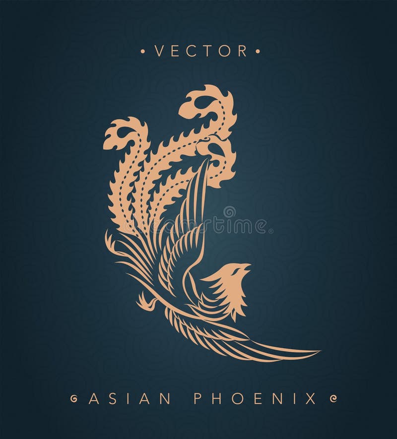 Flying Chinese Phoenix Stock Illustrations – 101 Flying Chinese Phoenix ...