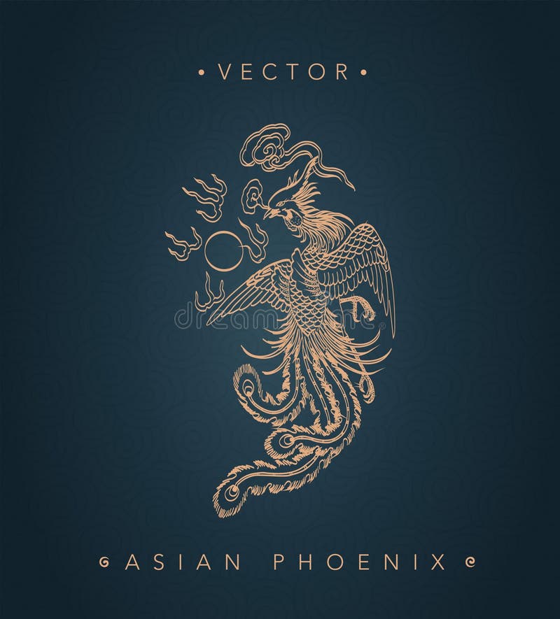 Asian Phoenix Art Pattern Chinese Phoenix Stock Vector - Illustration ...