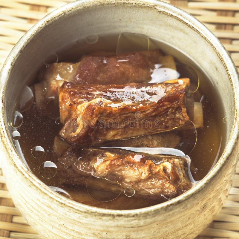 Asian pork rib soup stock image. Image of broth, soup - 15801143