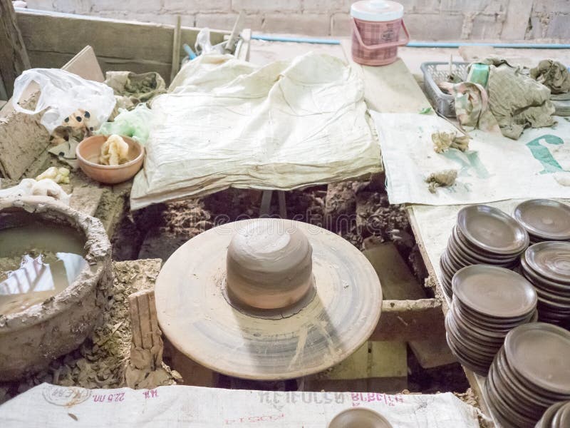 Asian pottery studio. stock photo. Image of amazing, handmade - 70226520