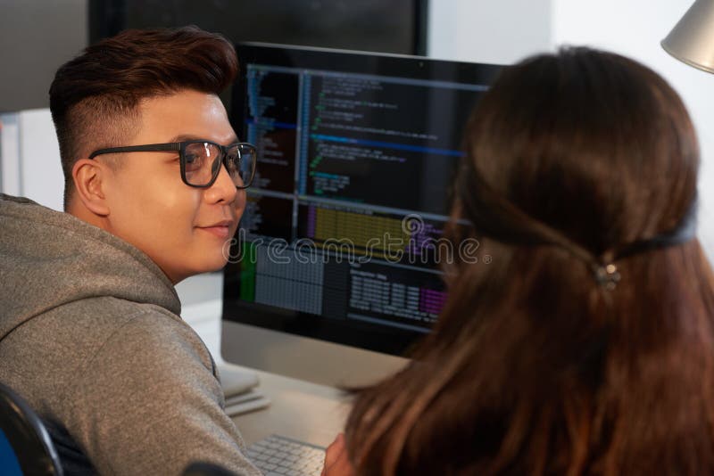 Asian Programmers Working Together Stock Photo - Image of office, coder: 113851376