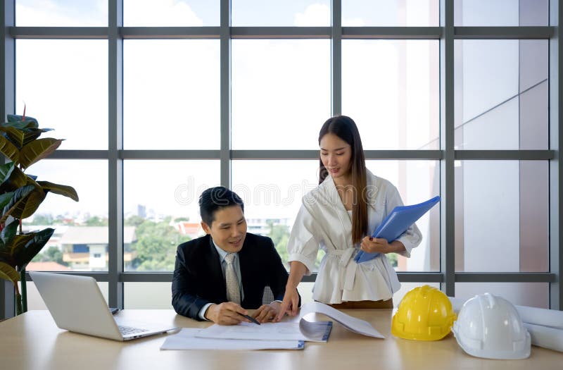 Project Owner and Construction Worker during Acceptance Stock Image ...