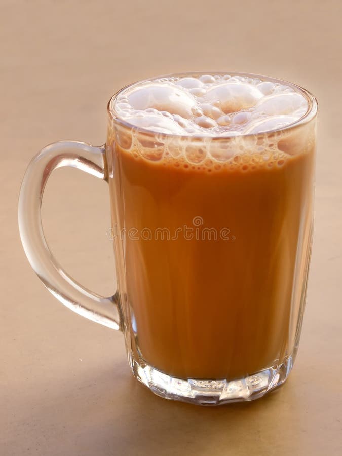 Tea with Milk or Popularly Known As Teh Tarik in Malaysia Stock Image ...