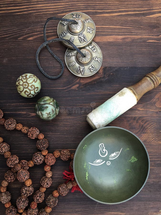 Asian Religion Objects for Meditation Stock Photo - Image of tibet ...