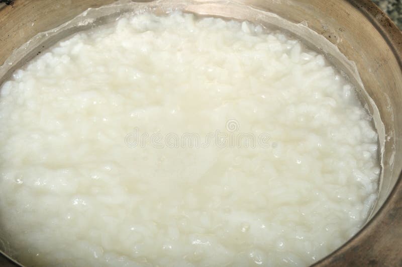 Asian rice porridge in pot stock image. Image of boiled - 38649829