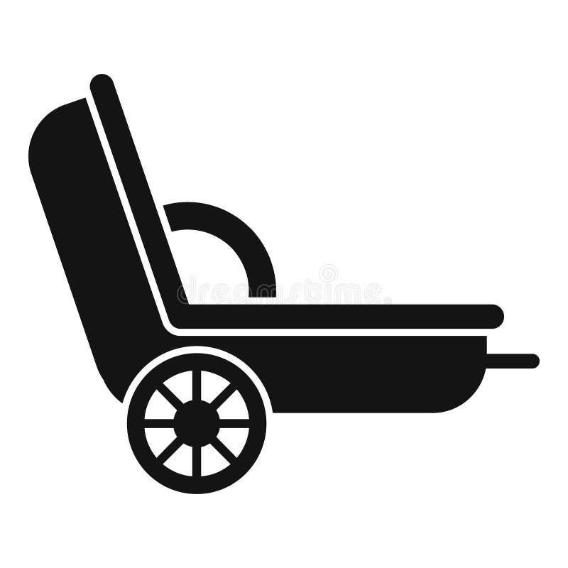 Rickshaw Icon in Outline Style Isolated on White Background ...