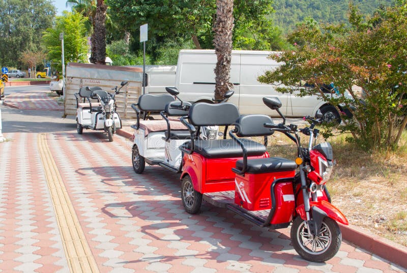 Asian Rickshaw Vehicle Parked on the Road Stock Photo - Image of ...
