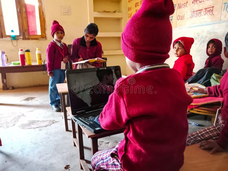 Asian School Kids Learning about Computer System at Private School ...