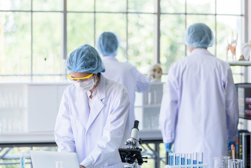 Asian Scientist Team Has Researching in Laboratory Stock Image - Image ...