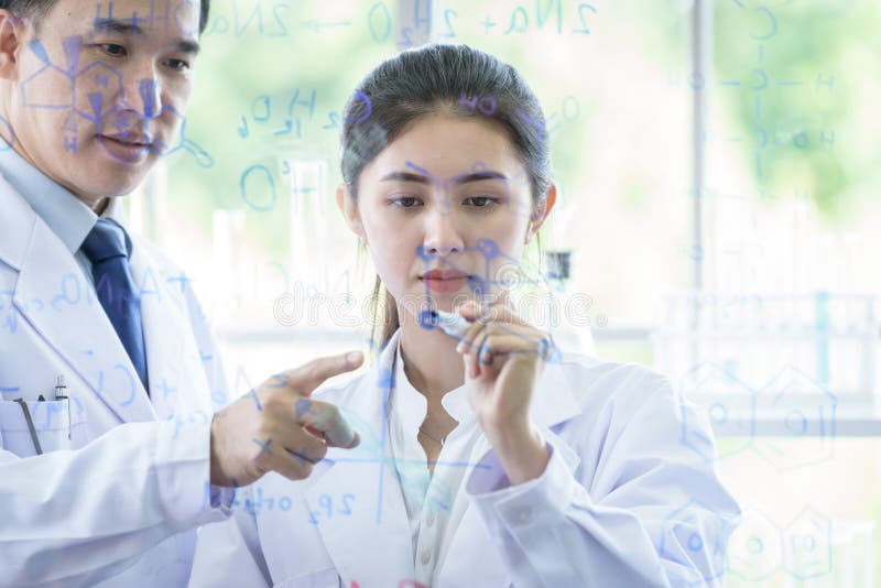 Asian Scientist Team Has Researching in Laboratory Stock Image - Image ...