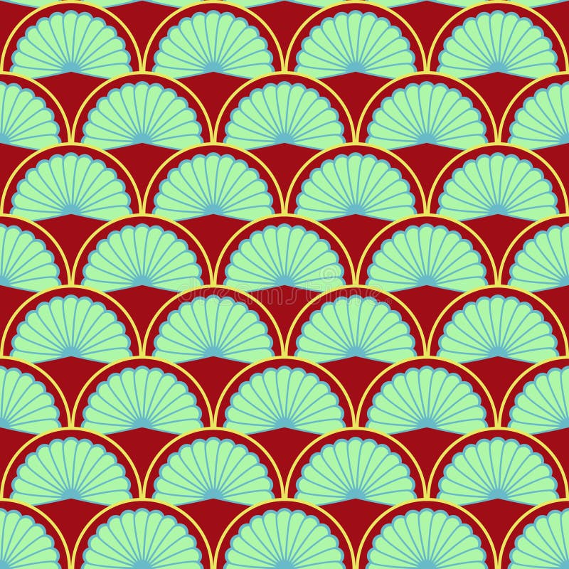 Asian Seamless Pattern in Chinese Cloud Design Stock Illustration ...