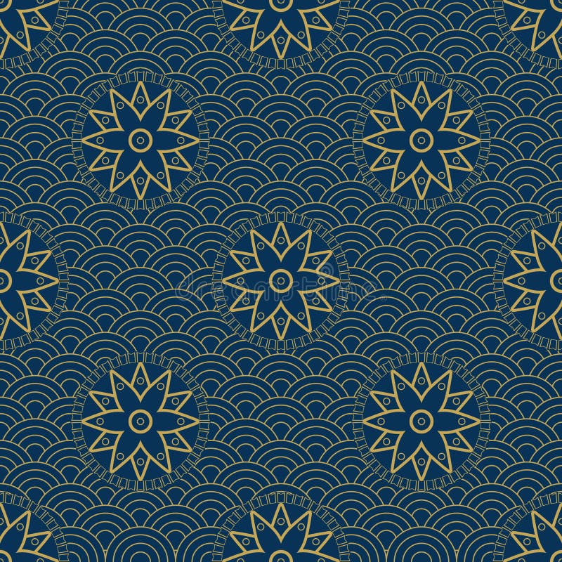 Asian seamless pattern stock vector. Illustration of seamless - 56827009