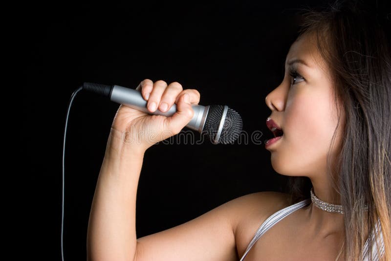 Asian Singing Girl stock image. Image of music, profile - 10372007