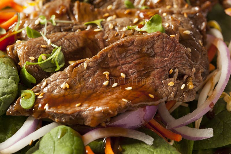 Asian Sliced Beef Salad stock photo. Image of gourmet - 35026296