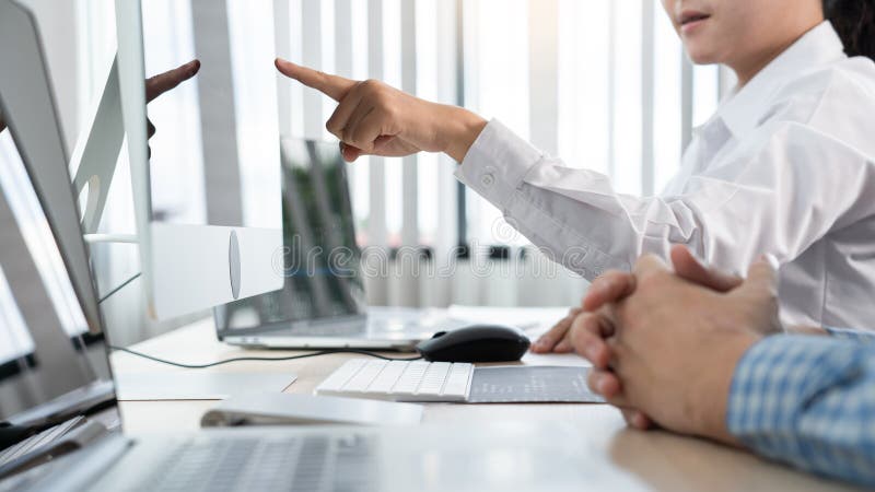 Asian Software Developers Office Team Sitting at Desk Stock Photo ...