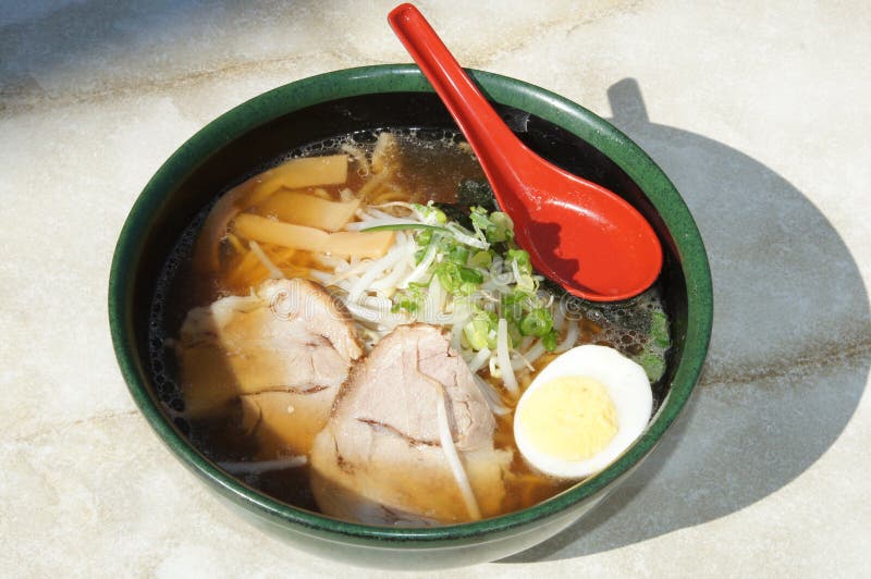 Asian Soup Placed on Wooden Table Still Life Stock Image - Image of ...