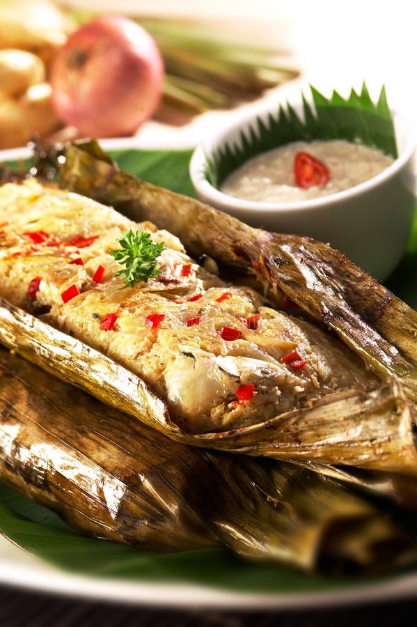 Ethnic Asian Food, Fish Dish with Rice Stock Image - Image of delicious ...