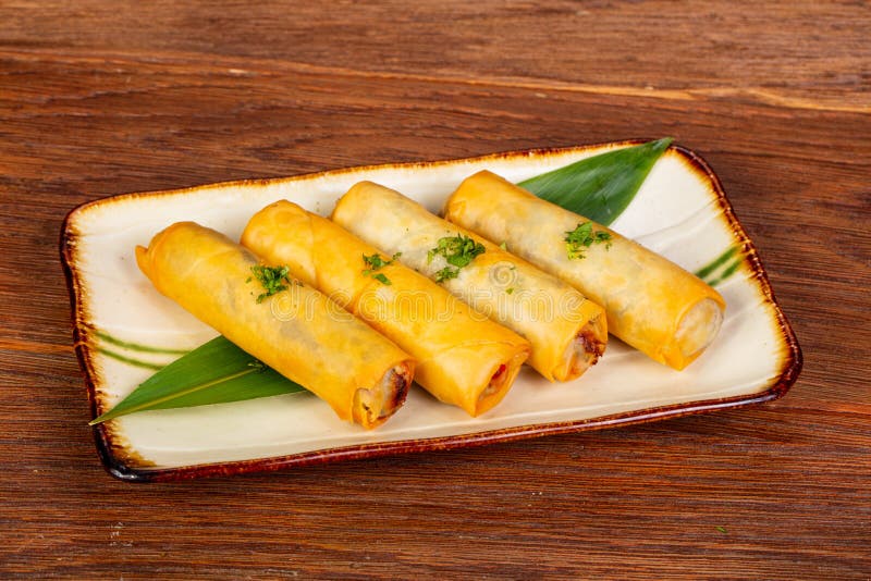 Asian spring roll stock photo. Image of chinese, buffet - 124656688