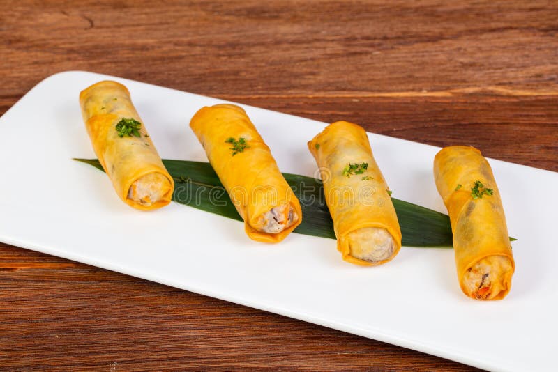 Asian spring roll stock photo. Image of roll, carrot - 125551826