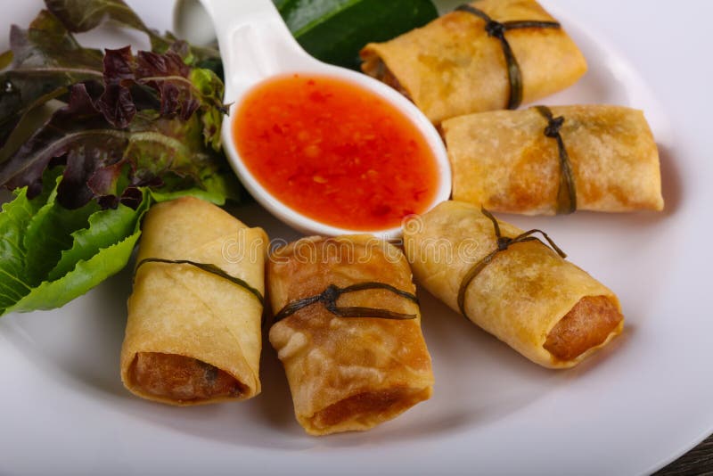 Asian spring roll stock image. Image of food, culture - 111955105
