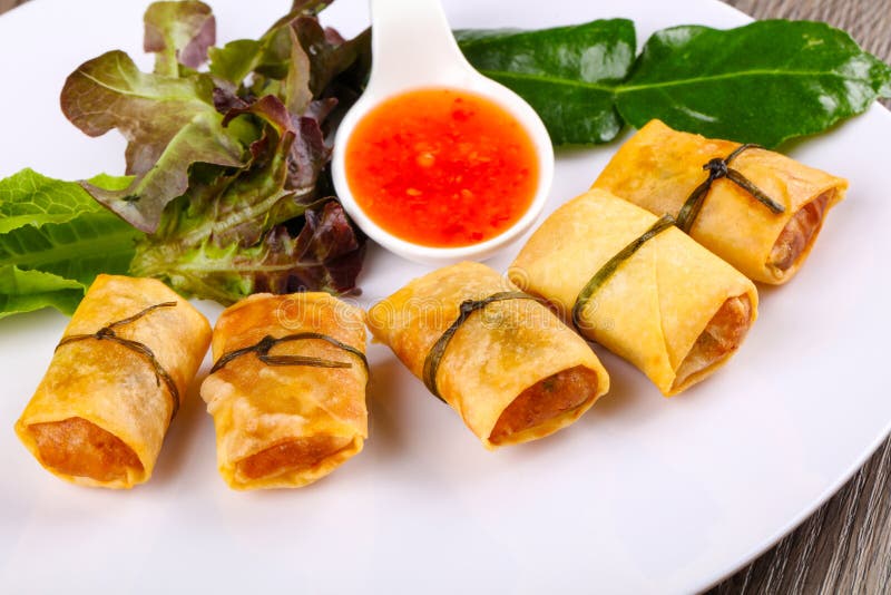 Asian spring roll stock photo. Image of stuffed, asia - 112064014
