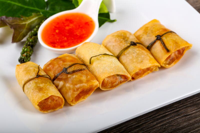Asian spring roll stock photo. Image of appetizer, china - 112808530