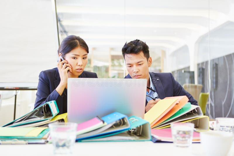 Asian Start-up Entrepreneur with Computer Stock Photo - Image of ...