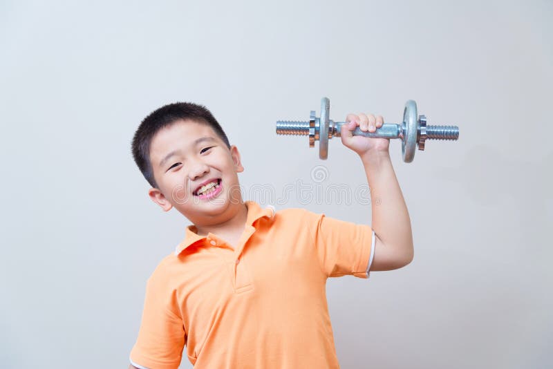 Strong Asian Boy Showing Off His Biceps Flexing Muscles His Arm ...