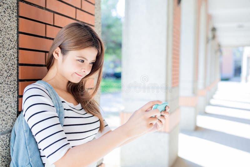 Student Play Game with Phone Stock Image - Image of internet, arms ...