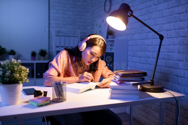 Asian student study hard stock photo. Image of desk - 150248016