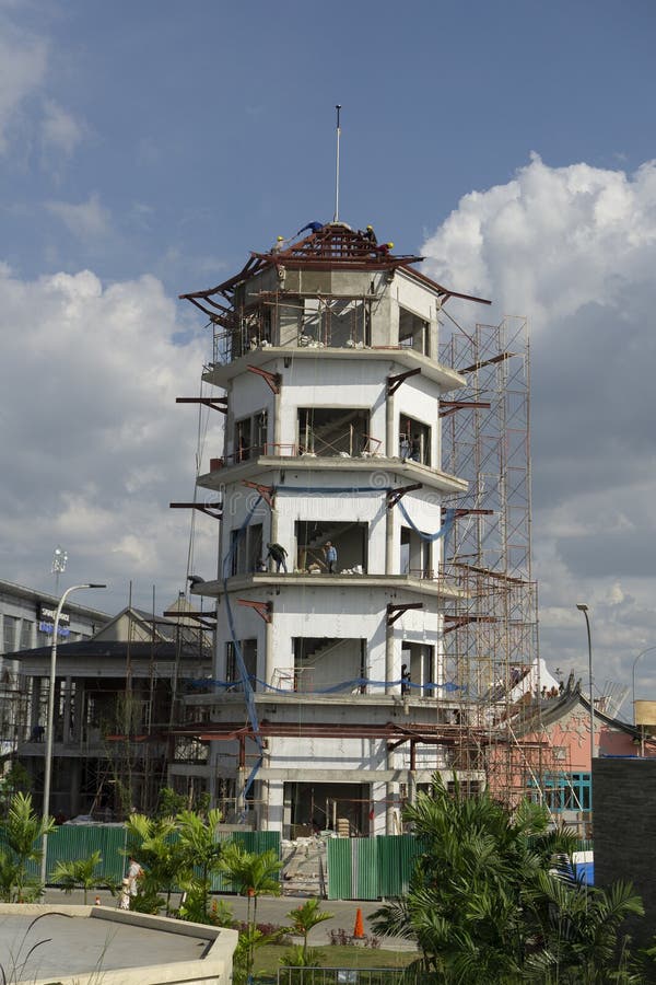 Asian Style Building Under Construction Editorial Photo - Image of city ...