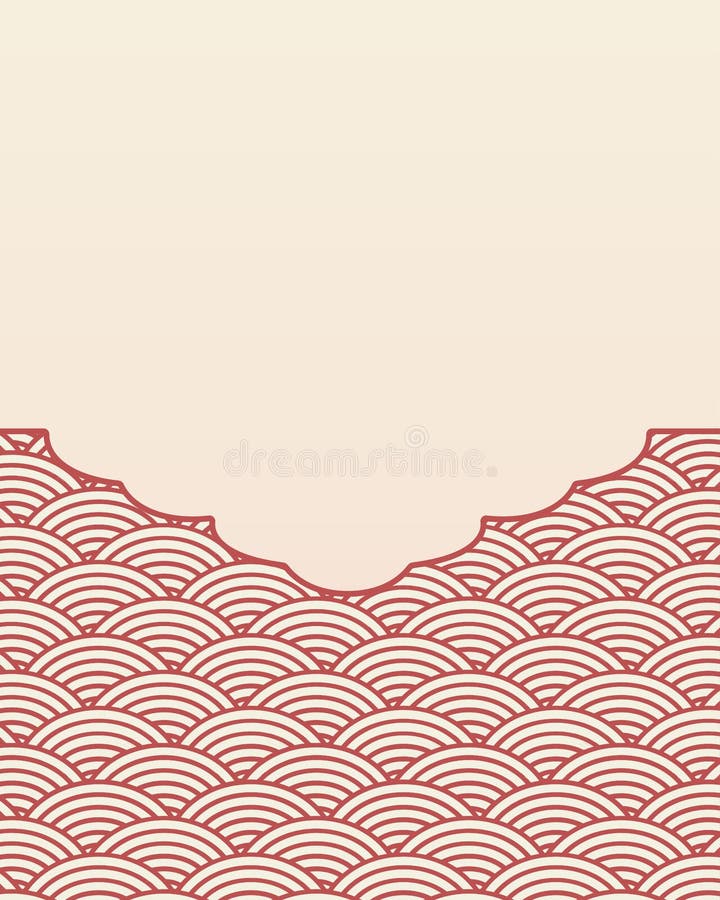 Asian Style Cloud Patterns Greeting Card Background Stock Vector ...