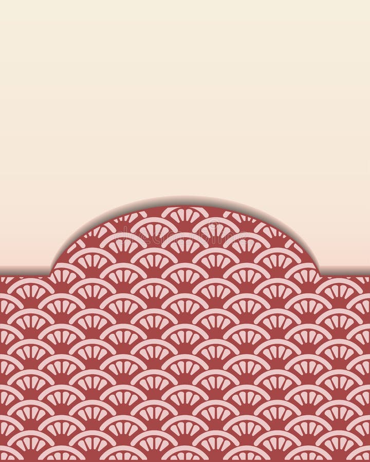 Asian Style Floral Patterns Greeting Card Background Stock Vector ...