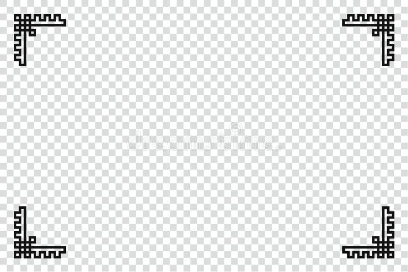 Asian Style Geometric Frames or Border Stock Vector - Illustration of ...